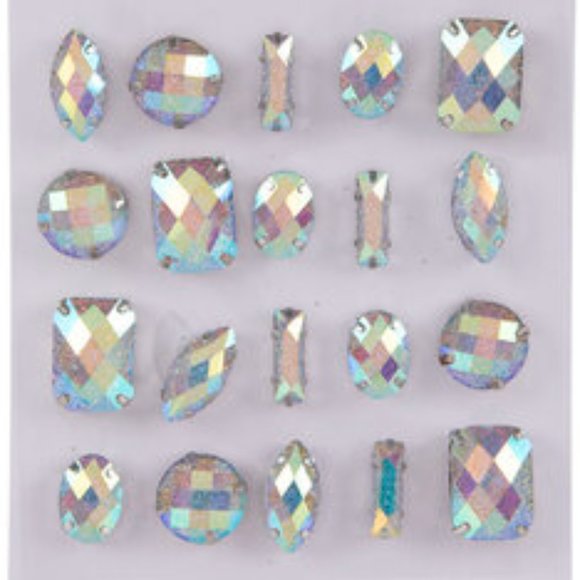 Jewelry | 4pc Iridescent Glitter Prong Rhinestone Stickers | Poshmark
